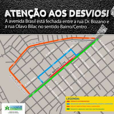 Desvio para caminhões na Brasil é obrigatório - Secretaria de ...